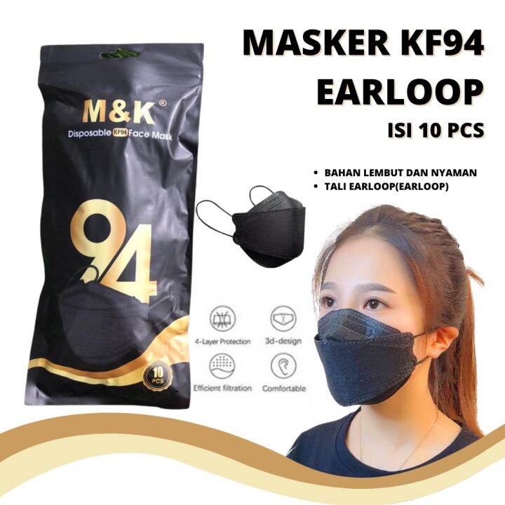 Masker KF94 Earloop Disposable Kualitas Terbaik - Proteksi Maksimal ...