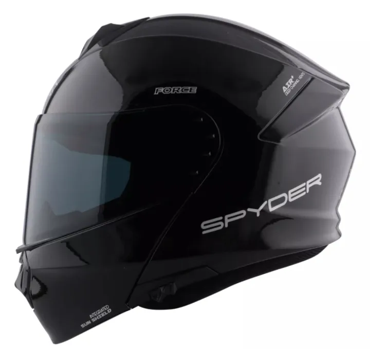 Spyder Modular Helmet with Dual Visor FORCE PD Series 0 GLOSSY BLACK ...