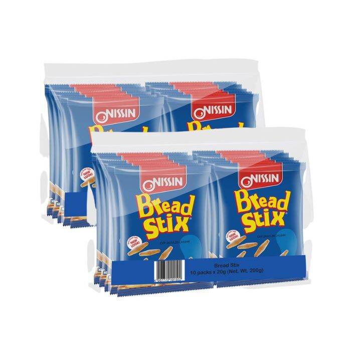Nissin Bread Stix 20g x 10 -"Bundle of 2" (freebies until supplies last ...