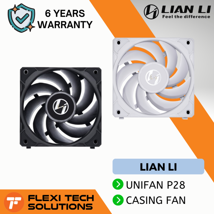Flexi Tech LIAN LI UNI FAN P28 120mm Black & White Case Fan | Lazada
