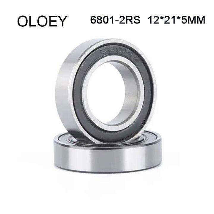 6801-2RS łożyska 12x21x5mm 5/10 sztuk Metric cienki odcinek łożyska ...