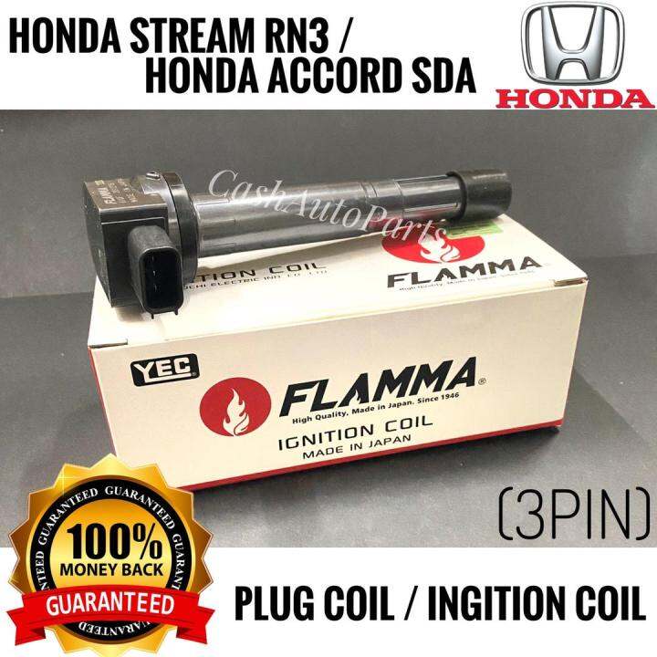 HONDA STREAM RN3 HONDA ACCORD SDA IGNITION COIL PLUG COIL ORIGINAL FLAMMA (1 PIECE) 3PIN HIGH ...