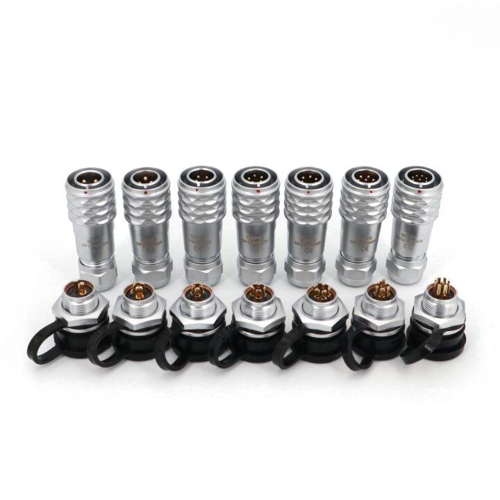 1Pair SF12 Waterproof Metal 2/3/4/5/6/7/9 Pin PUSH-PULL IP67 12mm ...