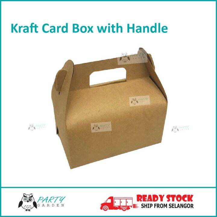Kraft Box 250gsm with Handle / Souvenir Box / Kotak / Brown Box / Gift ...
