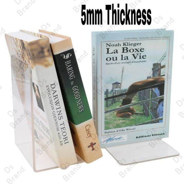 Ready Stock L Shape Book Stand Book Shelf Transparent Bookend | Lazada