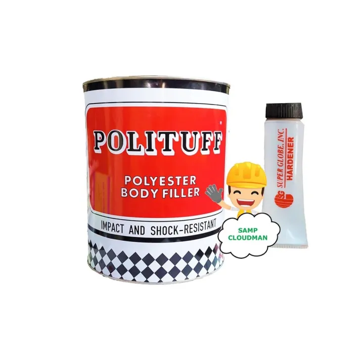 Polituff Polyester Body Filler w/ Hardener Quart Size / 1 Liter Size ...