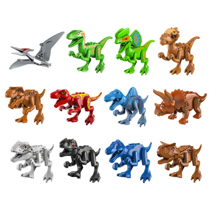 Dinosaur Building Blocks Bagged Animal Small Dinosaur Model Children ...