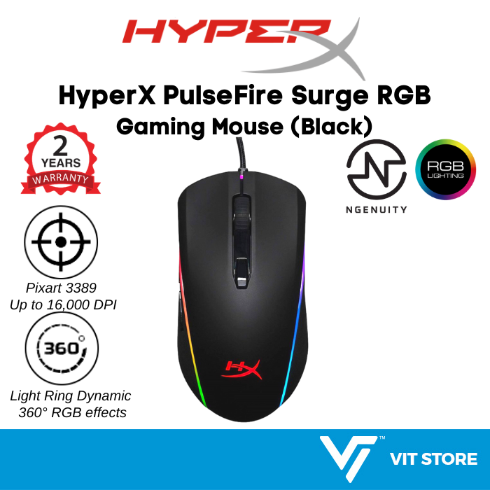 HyperX Pulsefire Surge RGB Wired Gaming Mouse (Pixart 3389 sensor Up to ...