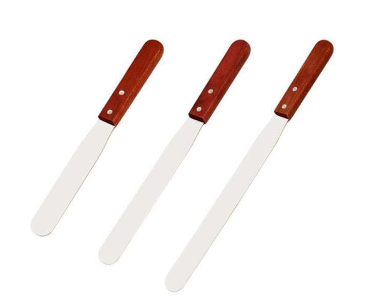 6/8/10 INCHES WOODEN HANDLE SPATULA STRAIGHT SPATULA | Lazada PH