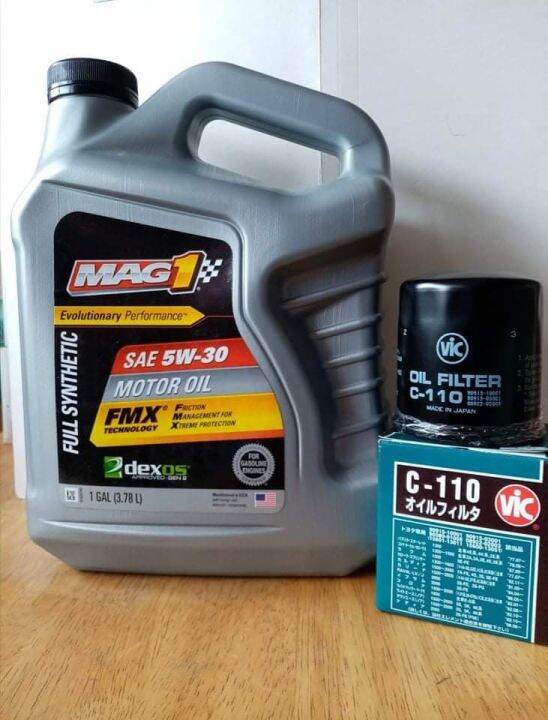 Mag1 5W30 Full Synthetic gallon/ 4.73L/5 QT plus FREE C110 Oil filter ...