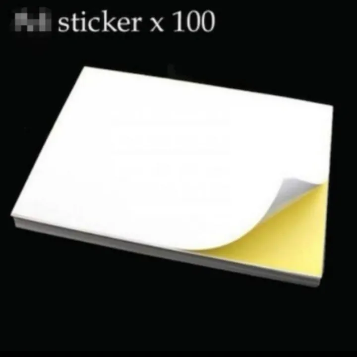 a4 white sticker paper 100pcs | Lazada