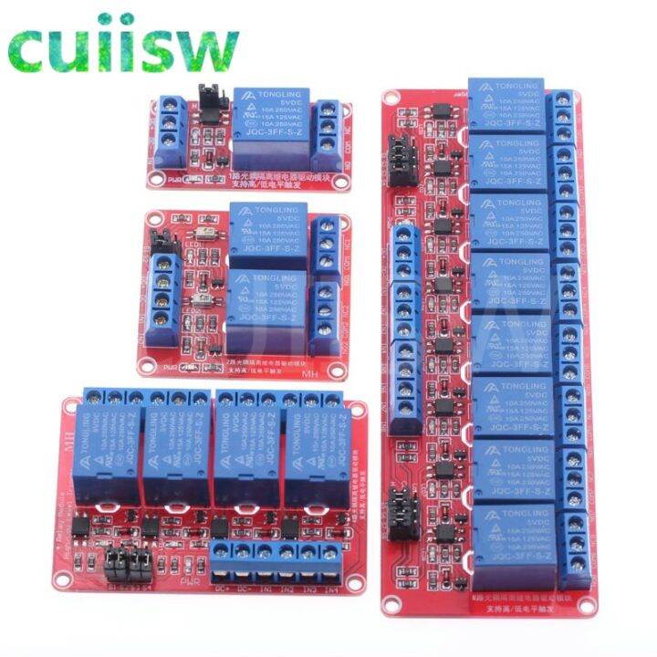 Relay module 1 2 4 8 Channel 5V Relay Module Board Shield with Optocoupler Support High and Low ...