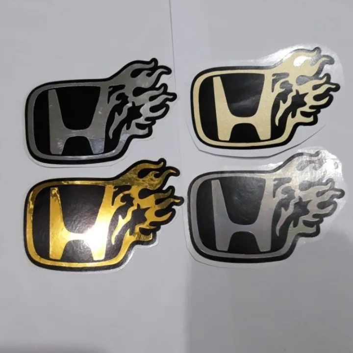 Honda Flame Logo Sticker Decal in Silver, Gold & Hologram | Lazada PH