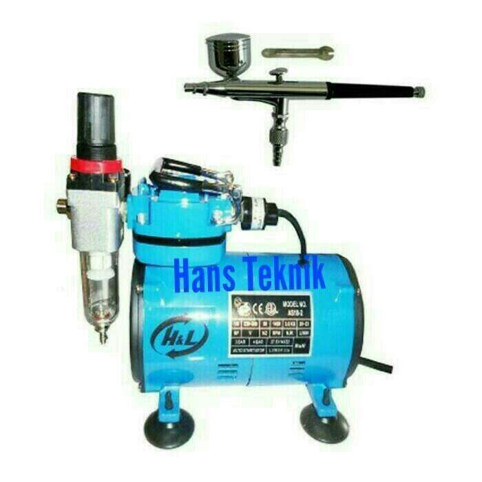Mini Compressor H&L Kompresor Kecil HL + Airbrush Utk Ngecat Original ...