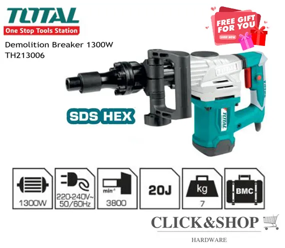 [READY STOCK] TOTAL DEMOLITION BREAKER 1300W (INDUSTRIAL) (T-TH213006 ...