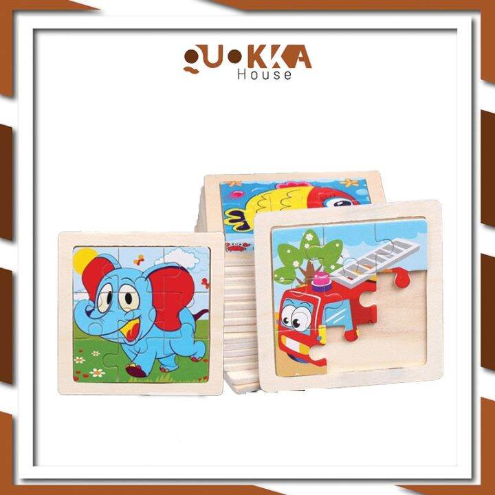 QUOKKA Wooden Jigsaw Puzzle Toy Children Animal Puzzle Kids Early ...