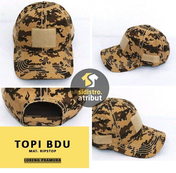 TOPI TACTICAL LORENG PRAMUKA - TOPI TACTICAL VELCRO MOTIF PRAMUKA ...
