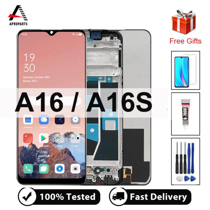 LCD For OPPO A16 A16S Display Touch Screen Digitizer Assembly For CPH2269 CPH2271 With Frame ...