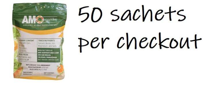 50 pieces AMO Akoy Magsasakang Organiko Seaweed fertilizer 100grams 100 ...