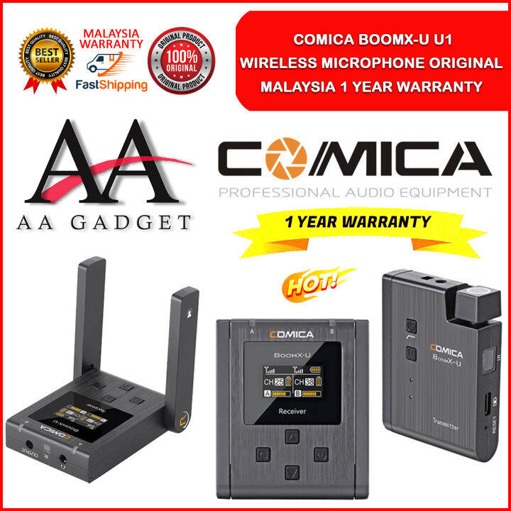 Comica Audio BOOM X BOOMX-U U1 & U2 Compact Wireless Microphone System ...