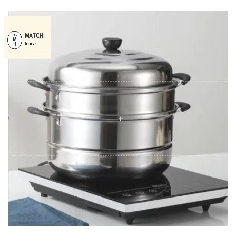 Stainless 26cm Steel Steamer Cookware Multi-functional 3 Layers | Lazada PH
