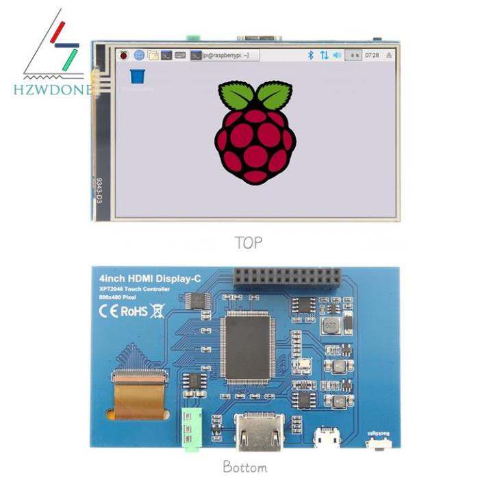 4 Inch Raspberry Pi HDMI Display Raspberry Pi Touch Screen IPS HD 800X480 3B+/4B | Lazada.co.th