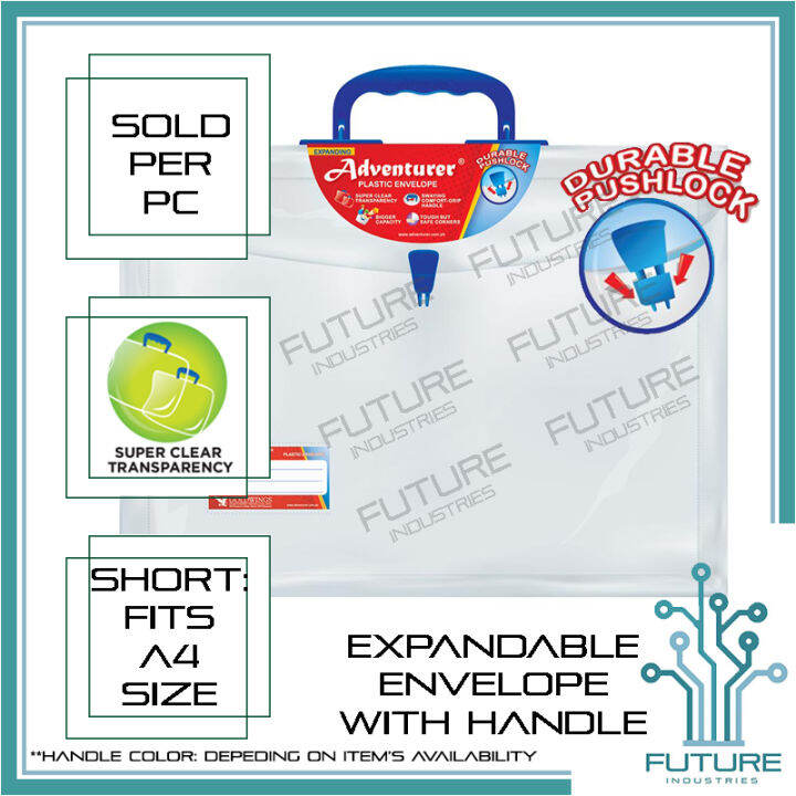 Envelope Plastic Expandable Push Lock Type with Handle Long E11LWH ...