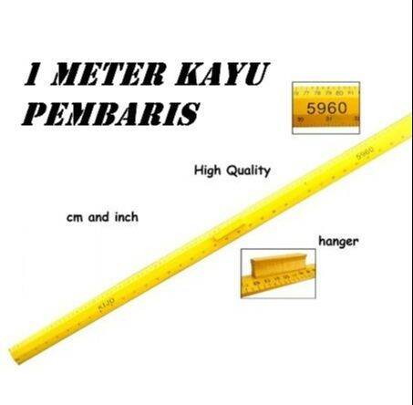Wood Ruler 100cm 1 Meter with Handle/ pembarus Kayu Panjang 1 meter / Pembaris Tukang Jahit | Lazada