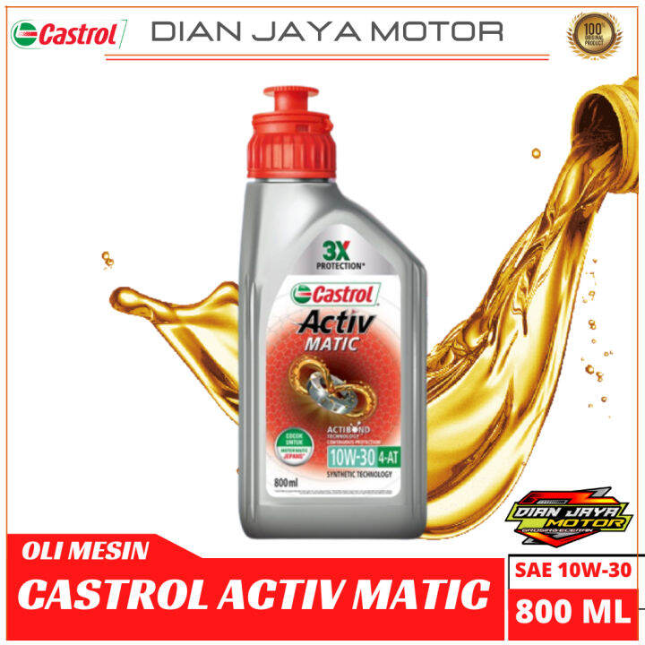 Oli Mesin Castrol Activ Matic 10W-30 800 ML Oli Mesin Motor Castrol ...