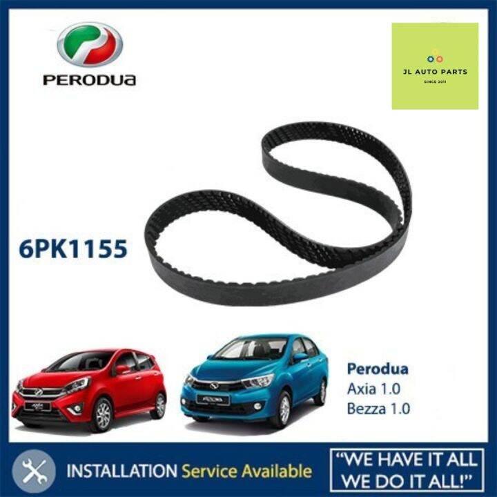 PERODUA AXIA & BEZZA 1.0 FAN BELT/ V-BELT 9004A-87R01 (6PK1155) | Lazada