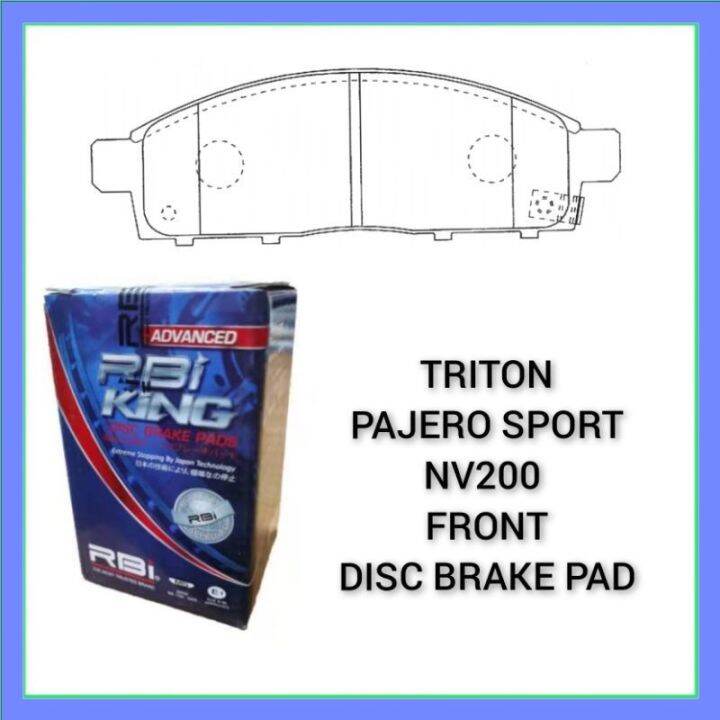 MITSUBISHI TRITON PAJERO SPORT NISSAN NV200 FRONT DISC BRAKE PAD | Lazada