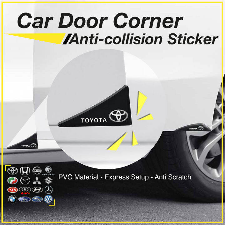 4PCS/SET Car Door Corner Protection Sticker Anti Collision Scratch ...