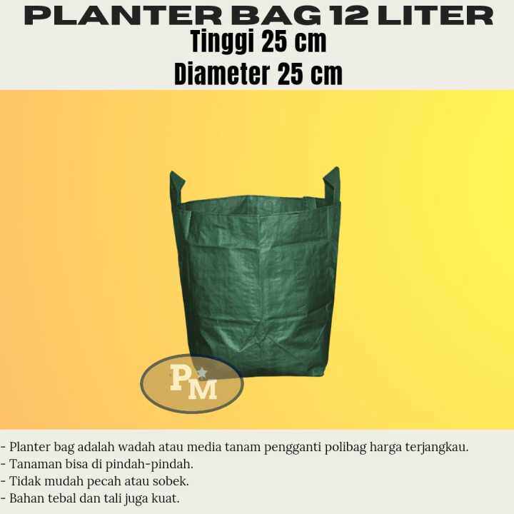 Planter Bag 12 Liter Hijau Polibag Besar Growingbag Pot Tanaman Besar ...