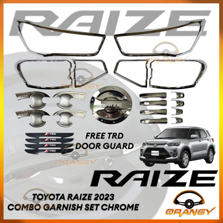 Toyota Raize 2022 to 2023 Garnish Combo Set Cover CHROME ( car ...