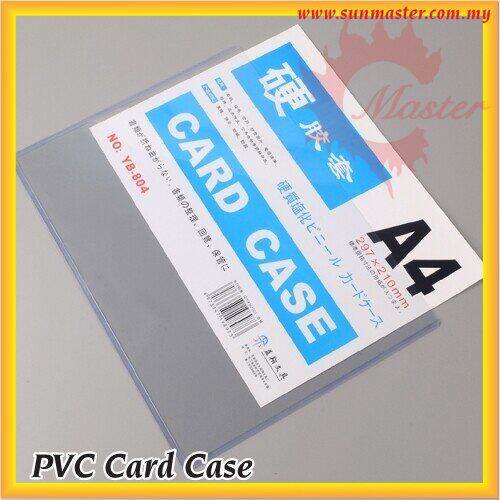 A4 PVC Card Case | SUPER CLEAR PVC HARD CARD CASE FOR Document Menu Memo Certificate | 硬卡套 | Lazada