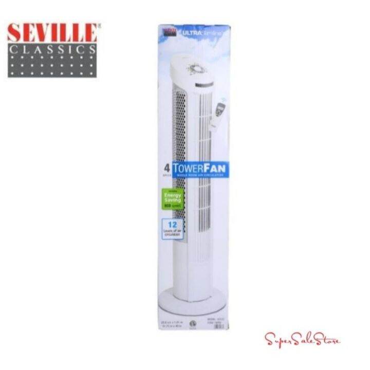 Seville Classics UltraSlimline 40 in./4 Speed Tower Fan | Lazada PH