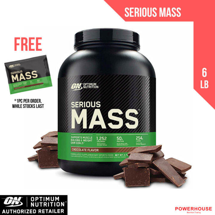 Optimum Nutrition Serious Mass - 3 lbs, 6 lbs High Protein Weight Gain ...
