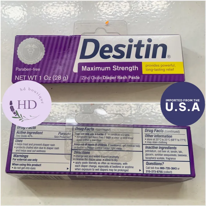 Desitin Maximum Strength Diaper Rash Treatment Paste 1oz/28g (Imported ...
