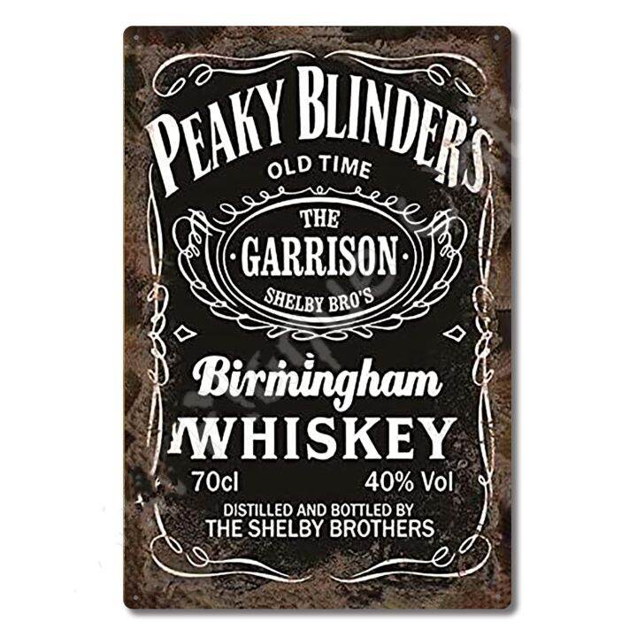 Vintage Tin Sign Peaky Blinders Whiskey Metal Sign Poster Retro Art ...