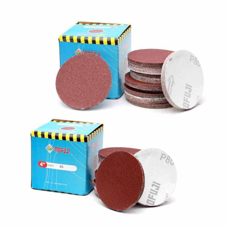 1box (100 pcs) Mofuji amplas bulat Velcro ampelas tempel 4 inchi 1box ...