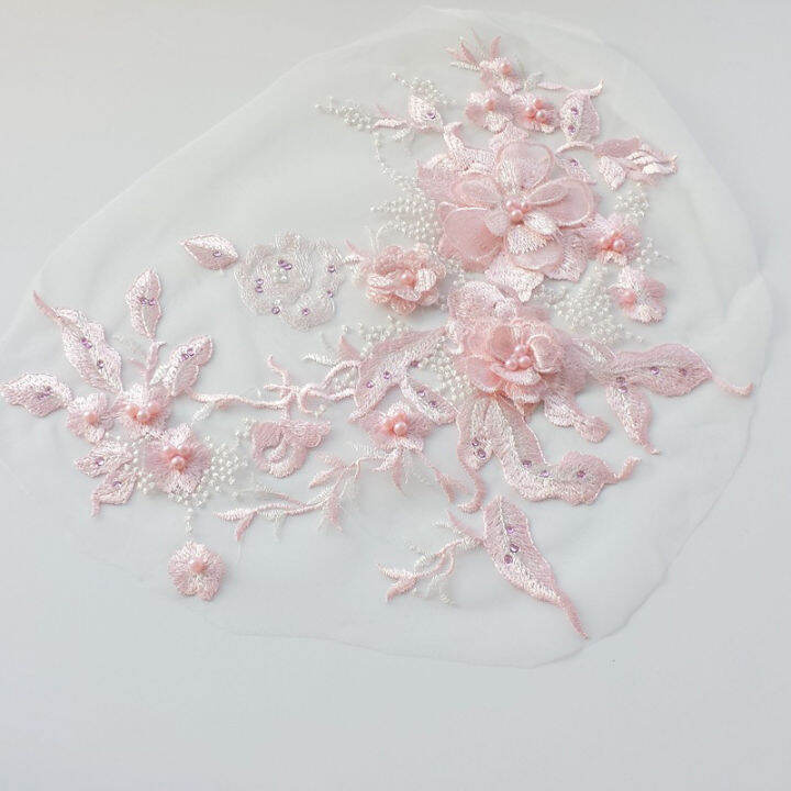 Bdti 1ชิ้นผ้าหัตถกรรม Diy Motif ผ้าแพทช์ลูกไม้ A Pplique ลูกปัดดอกไม้ ...