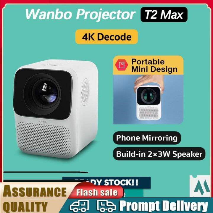 Wanbo T2 Max Smart Projector 1080P 4K Decoding Android 9.0 Bluetooth 4. ...