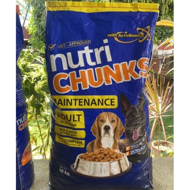 Nutri Chunks Maintenance Beef Adult Dog Food 10kgs bag Dog food big bag ...