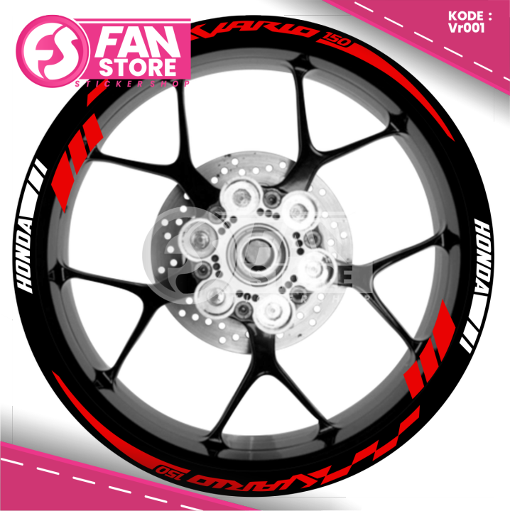 Sticker Velg Honda Vario Merah - List Velg Motor Vario Merah | Lazada ...