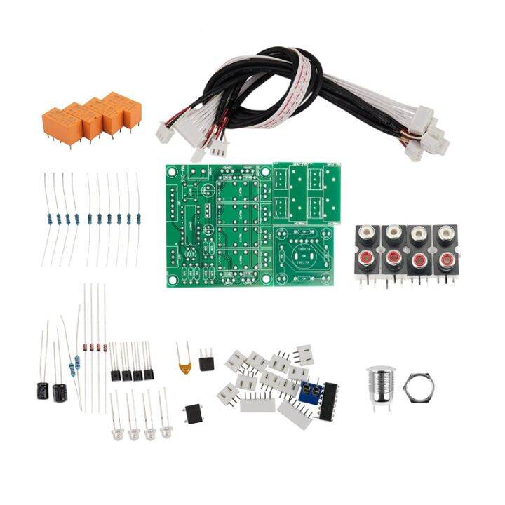 Relay 4 Way Audio Input Signal Selector Switching Rca Audio Input Selection Board Of Button 
