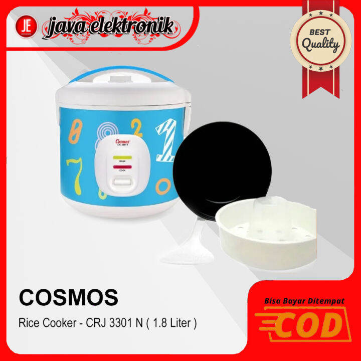 Rice cooker cosmos CRJ - 3301 N ukuran 1.8LITER 3 in 1 | Lazada Indonesia