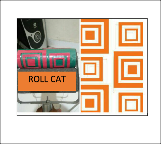 ROLL CAT MOTIF // ALAT PELUKIS DINDING // WALLPAPER // ROLL MOTIF KOTAK ...
