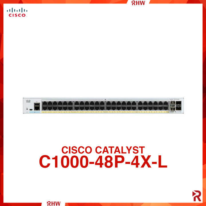 C1000-48P-4X-L│Cisco Catalyst 1000 Series Switches│48x 10/100/1000 ...