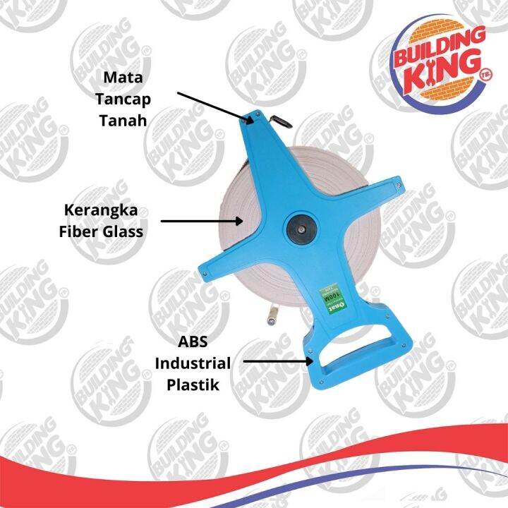Meteran Fiberglass Tancap Tanah Roll 100 m Alat Ukur Tukang | Lazada Indonesia