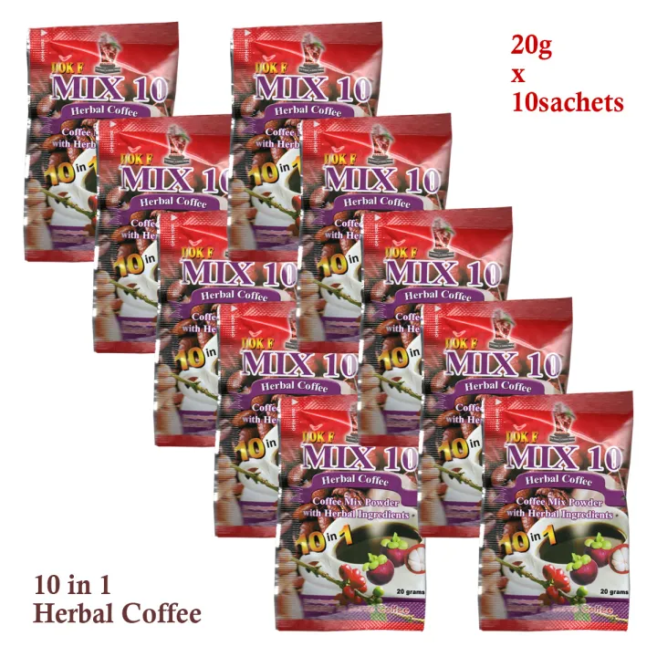 MIX 10 Herbal Coffee 10 in 1 All Natural, 20g x 10 Sachets | Lazada PH